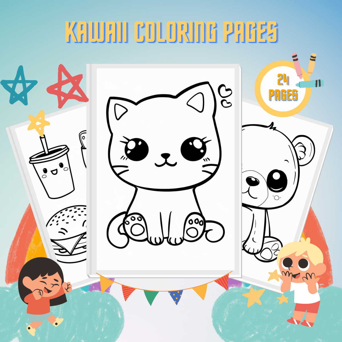 Dibujos Kawaii Para Colorear Fáciles [imprimir En Pdf] 5EE
