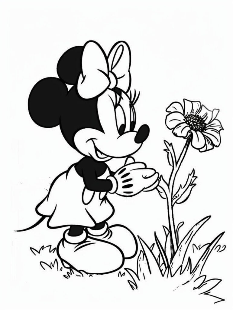 32 ZDARMA Omalovánky Minnie Mouse: Tisk a vybarvování online