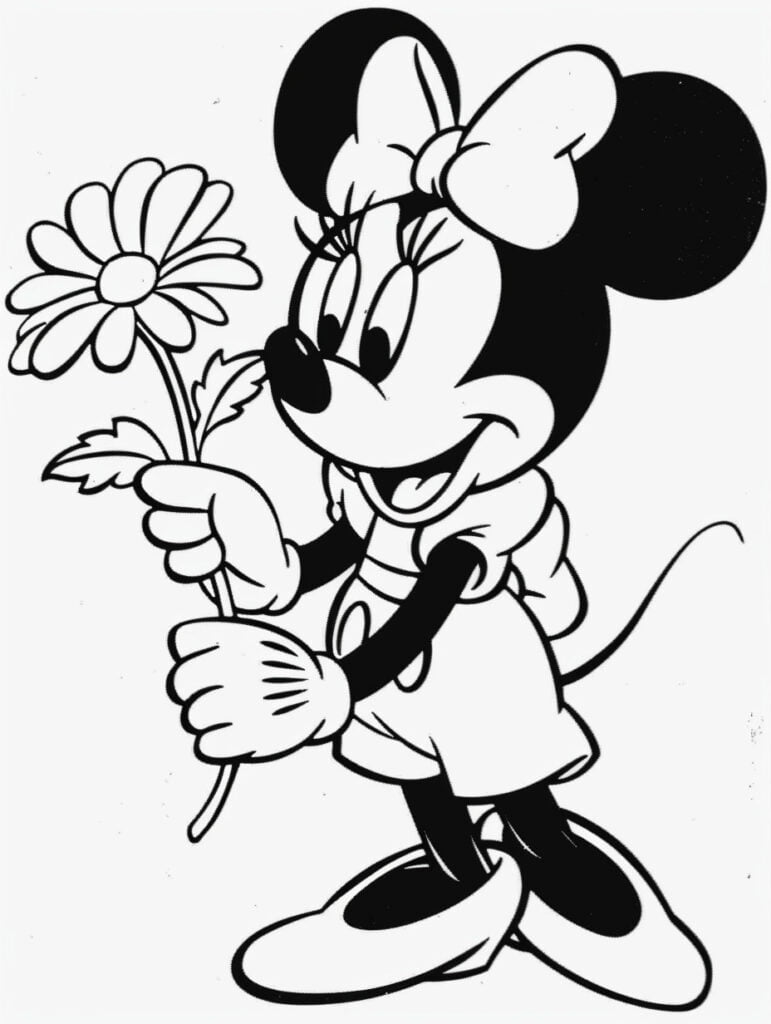 32 ZDARMA Omalovánky Minnie Mouse: Tisk a vybarvování online