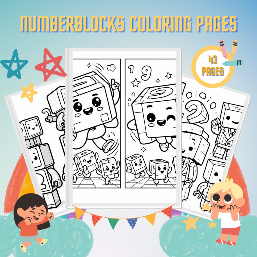 44 Numberblocks Coloring Pages For Kids - PDF Printables