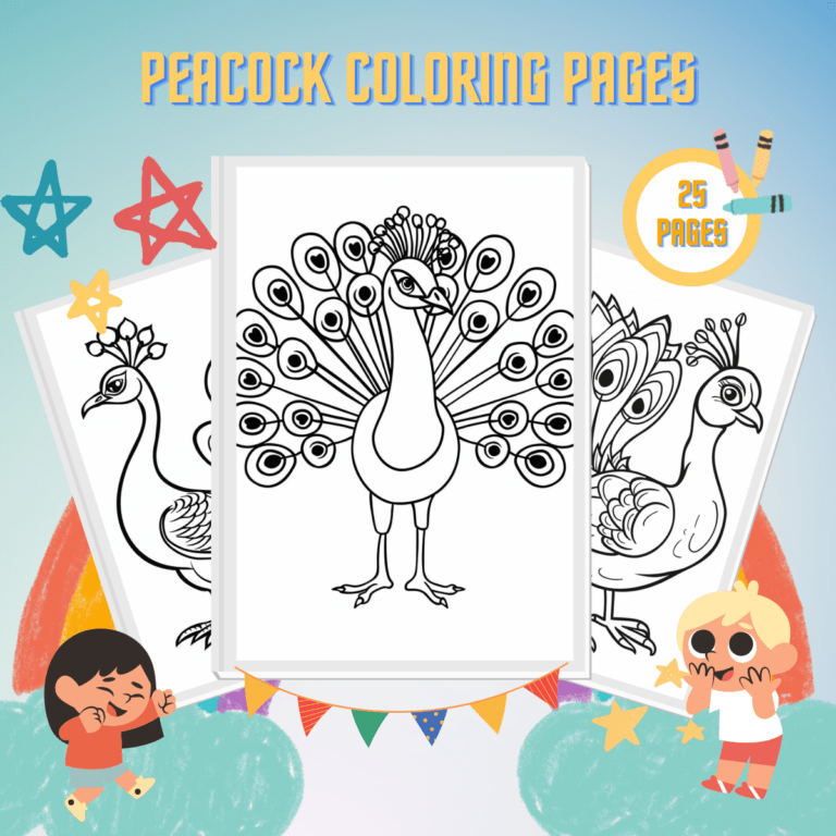 26 Peacock Coloring Pages For Kids | Free Printables