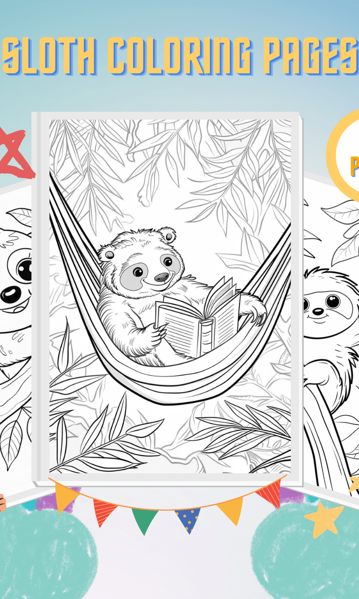 Sloth Coloring Pages