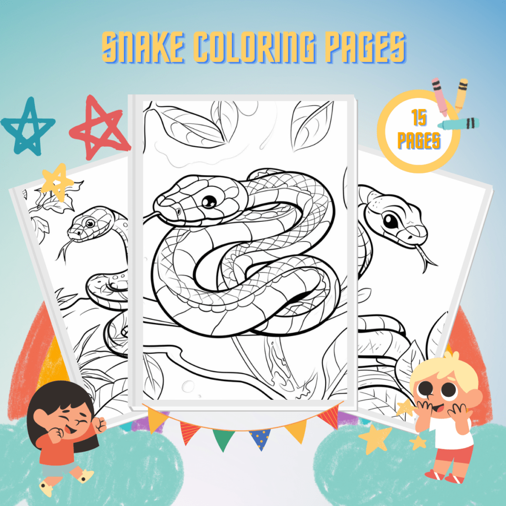 16 Snake Coloring Pages For Kids | Free Printable PDF