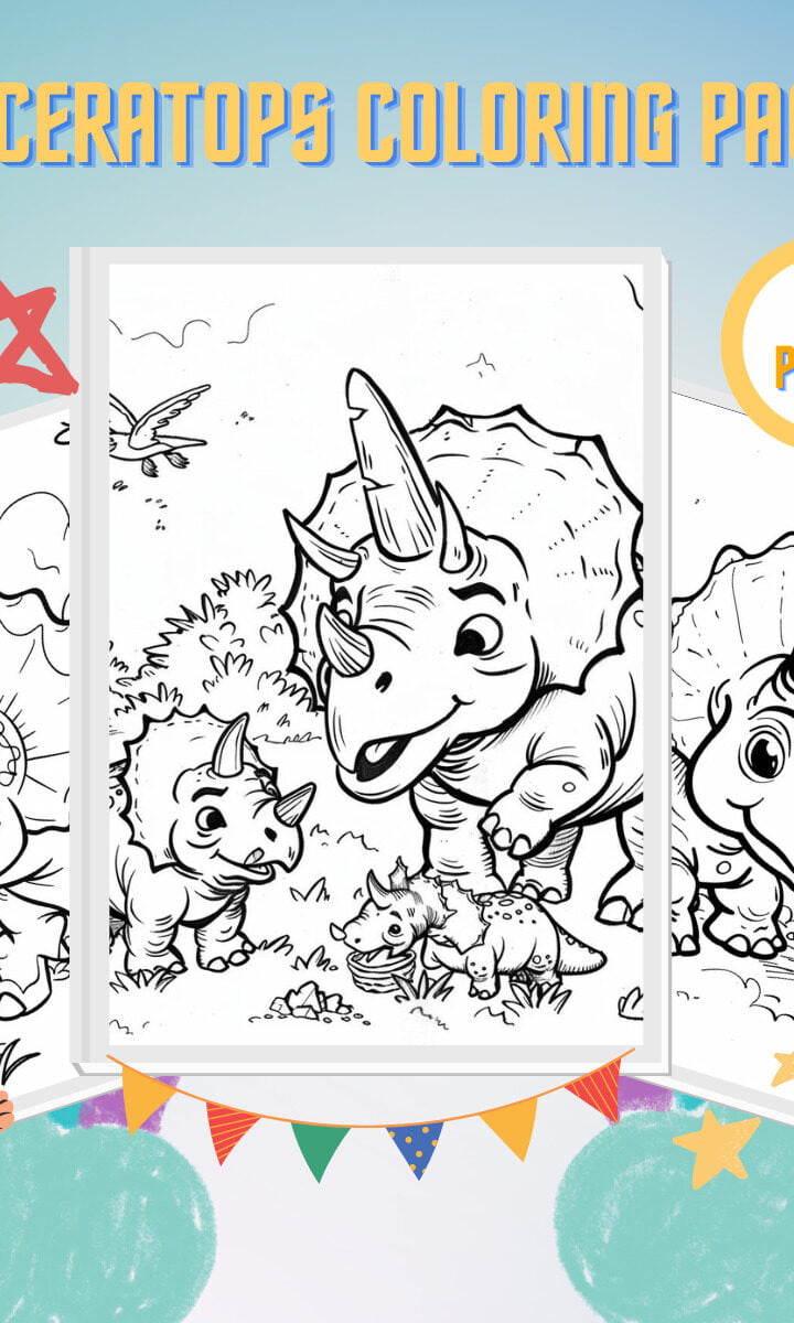 Triceratops Coloring Pages