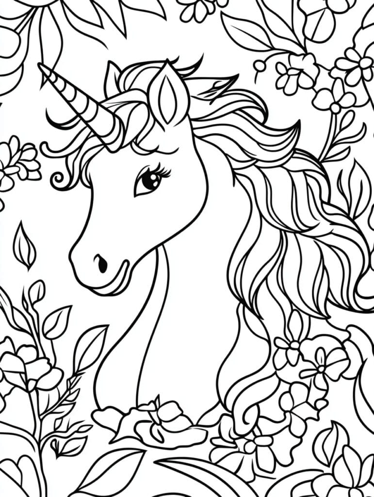 21 Unicorn de colorat pentru copii - Imprimabile PDF gratuite