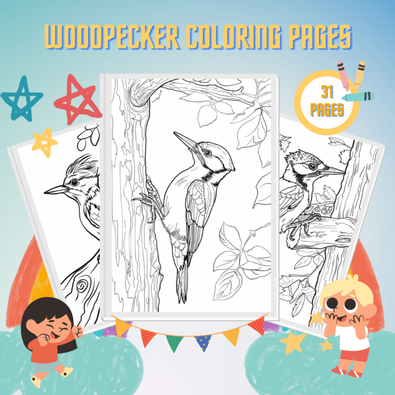 32 Woodpecker Coloring Pages: Download, Print & Color Online