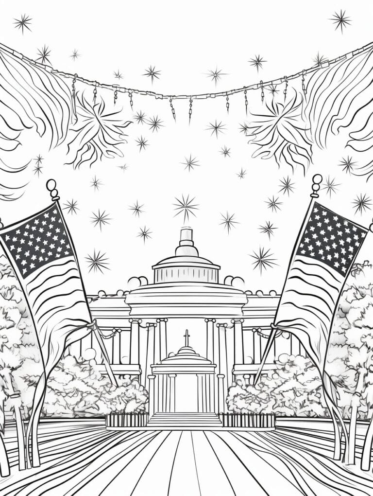 13 dibujos para colorear del 4 de julio | Imprimibles PDF gratuitos