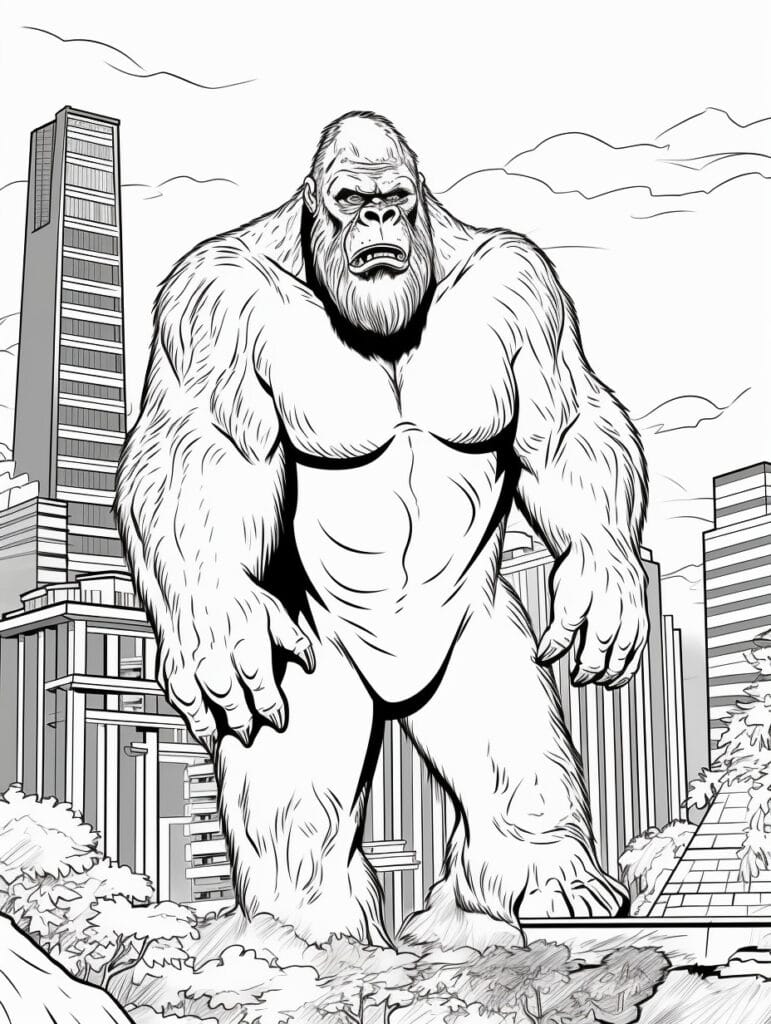 27 King Kong Coloring Pages For Kids - Free PDF Printables
