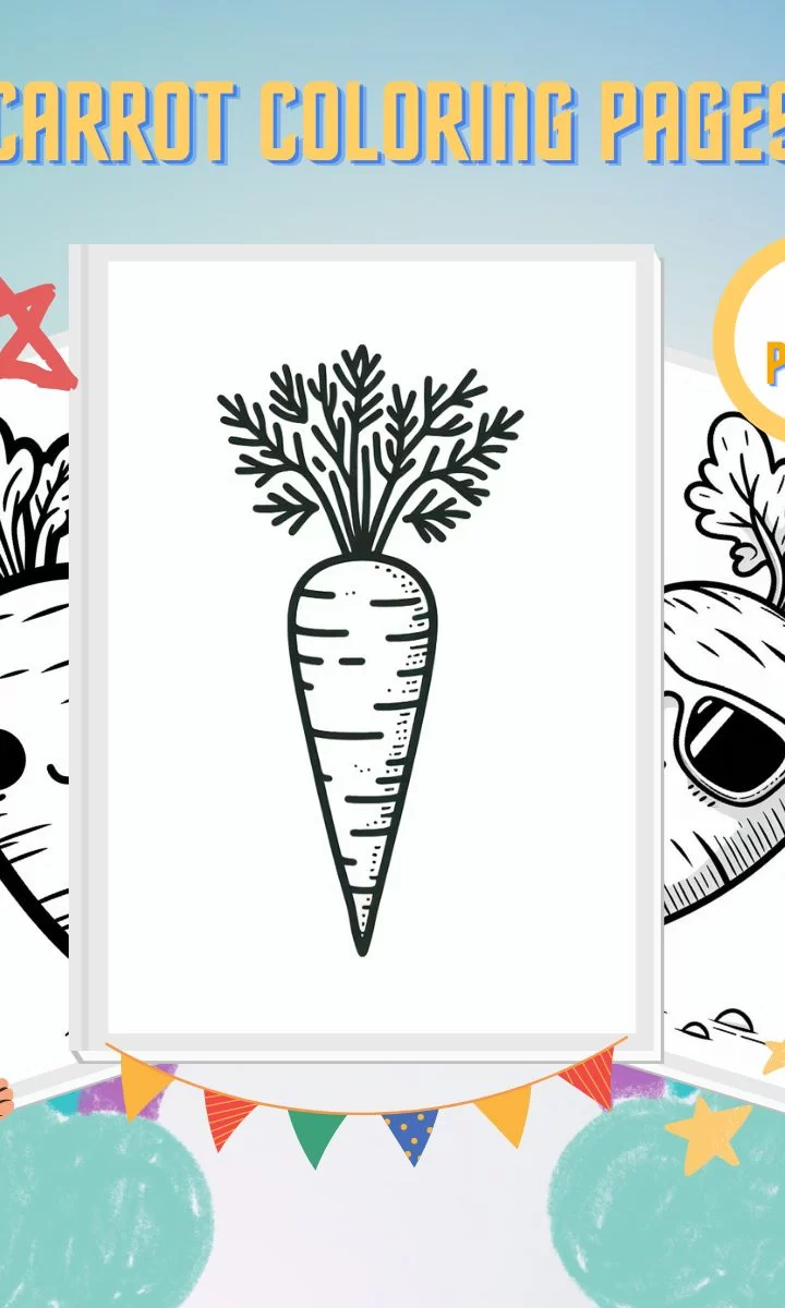 Carrot 4 Coloring Page Free Vegetables Coloring Pages