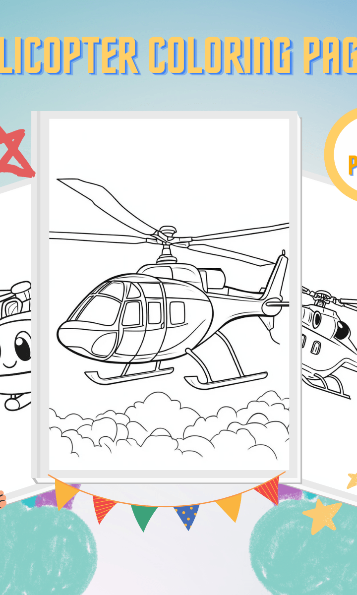 Helicopter Coloring Pages