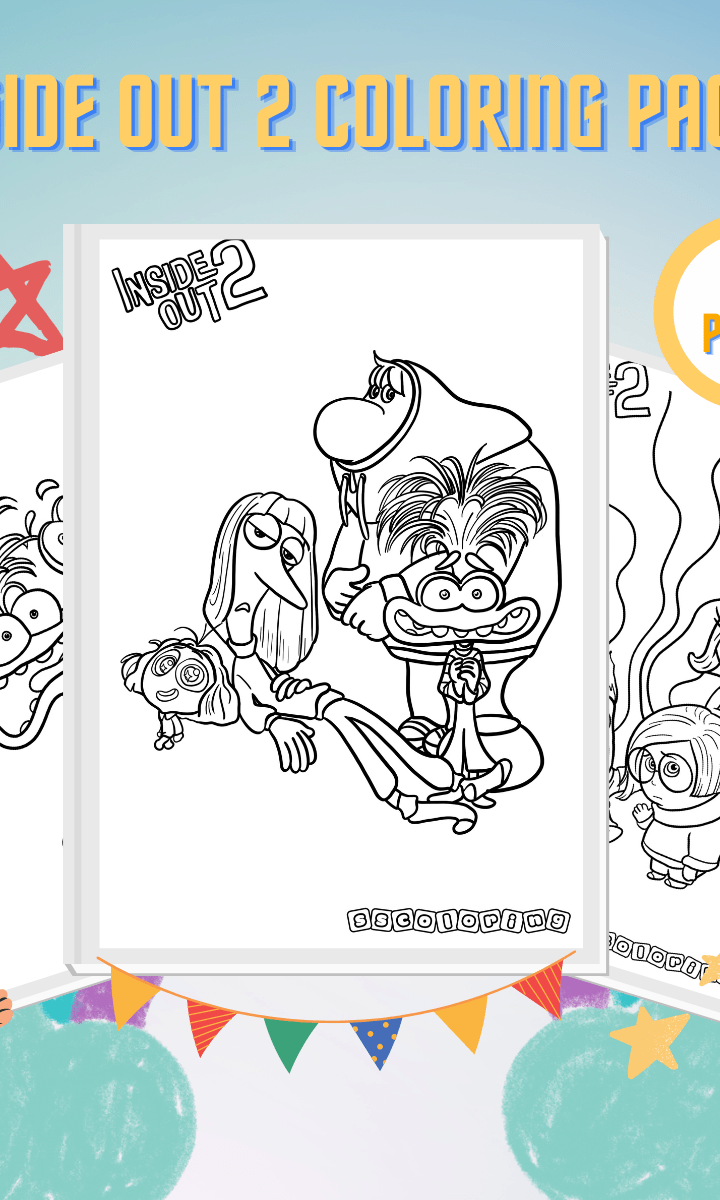 Inside Out 2 Coloring Pages