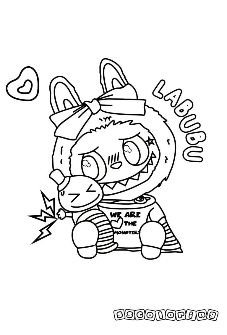 10 Gambar Mewarnai Labubu Gratis Untuk Anak-Anak - SSColoring