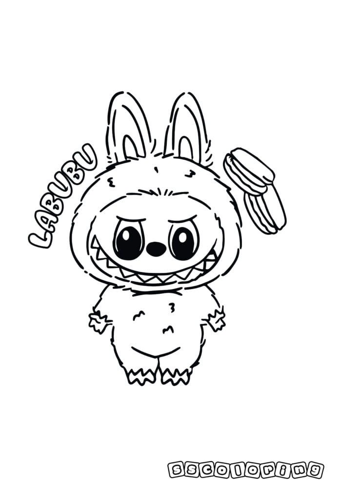 10 Free Labubu Coloring Pages For Kids - SSColoring