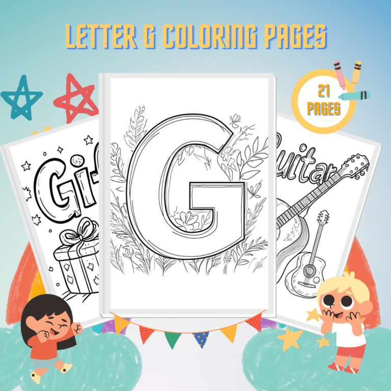 22 disegni lettera G da colorare | Download gratuito e stampabili