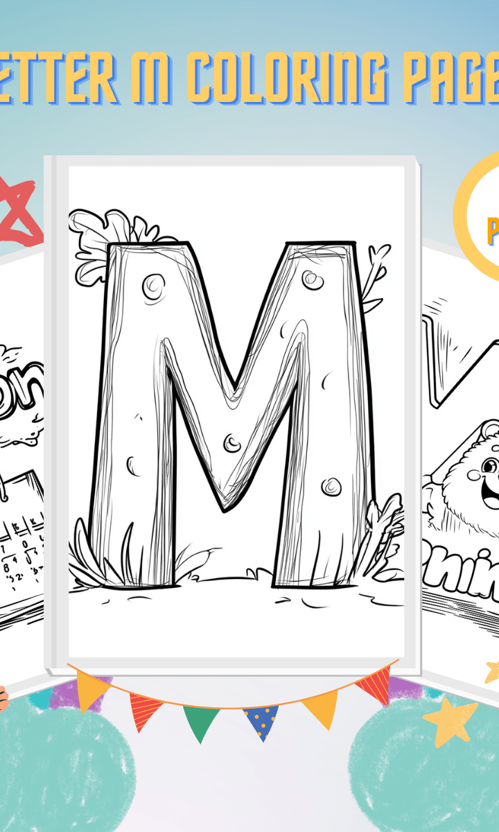 Letra M para colorear