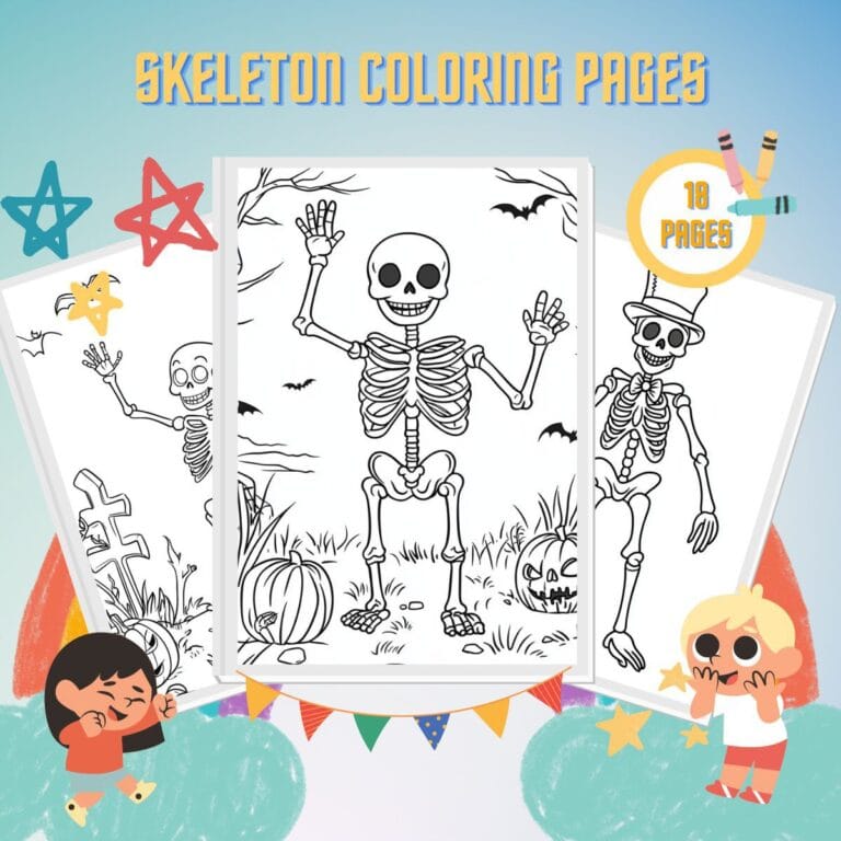 19 Skeleton Coloring Pages: Free, Fun & Printable!