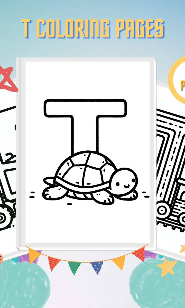 Letra T para colorir