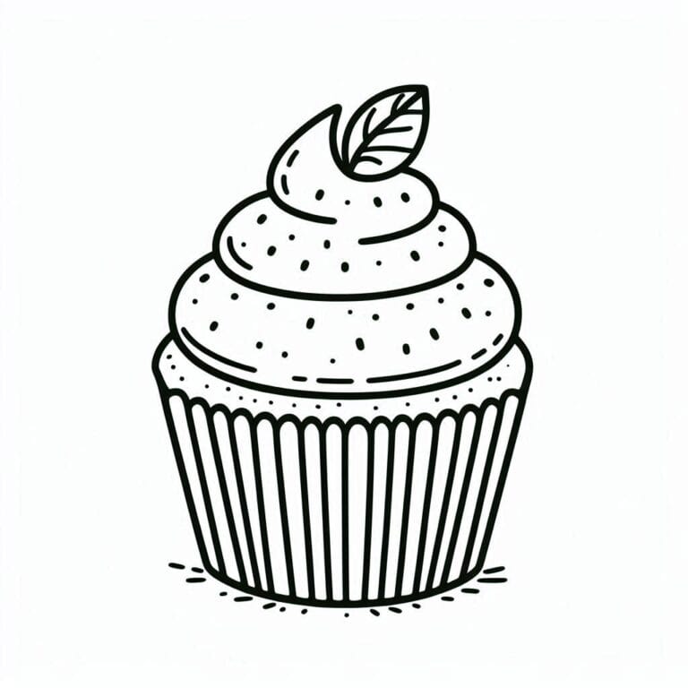 29 Whimsical Cupcake Coloring Pages | Free Download & Print