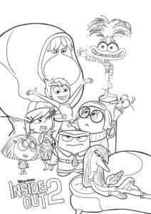 11 Disegni Inside Out 2 da colorare: un'avventura colorata