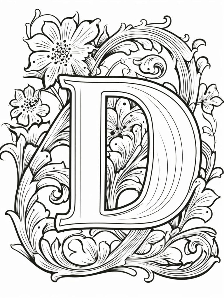 30 dibujos de letra D para colorear: despierta la creatividad y el ...