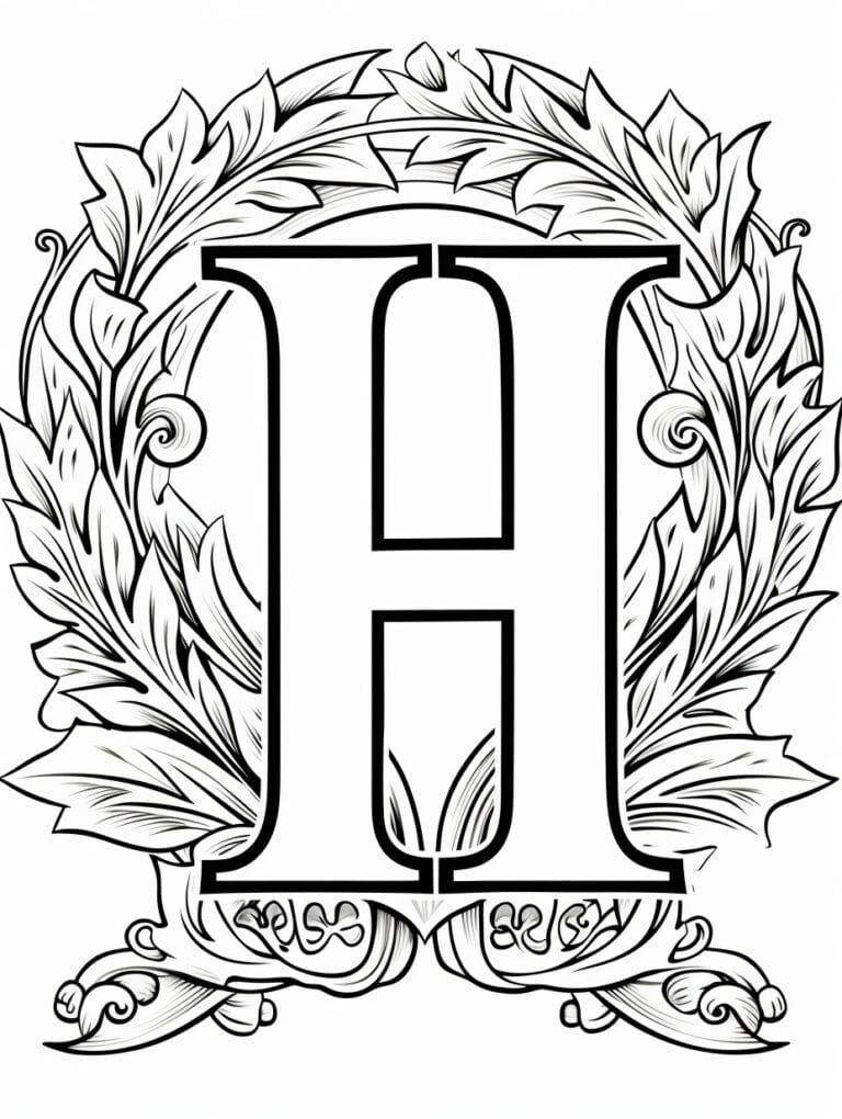 26 Desenhos De Letra H Para Colorir Pdf Para Impressão Grátis