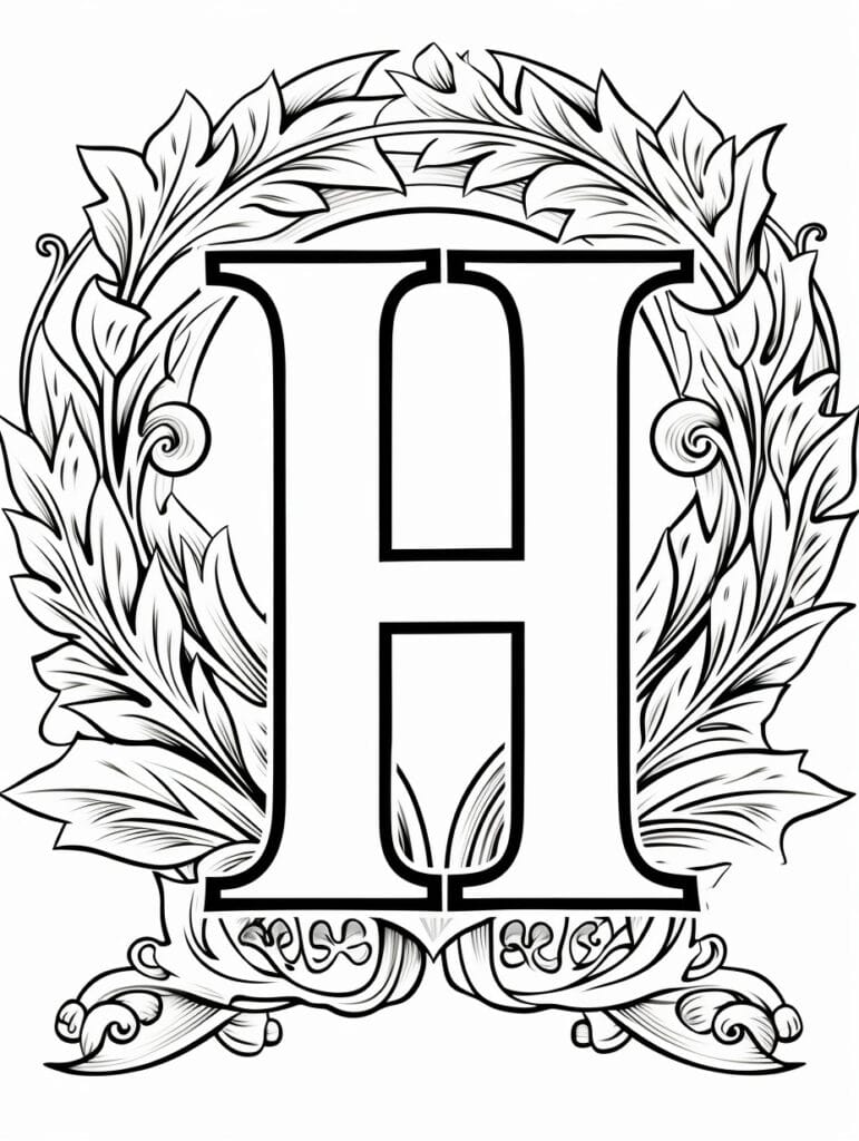 26 dibujos de letra H para colorear: imprimibles en PDF gratis