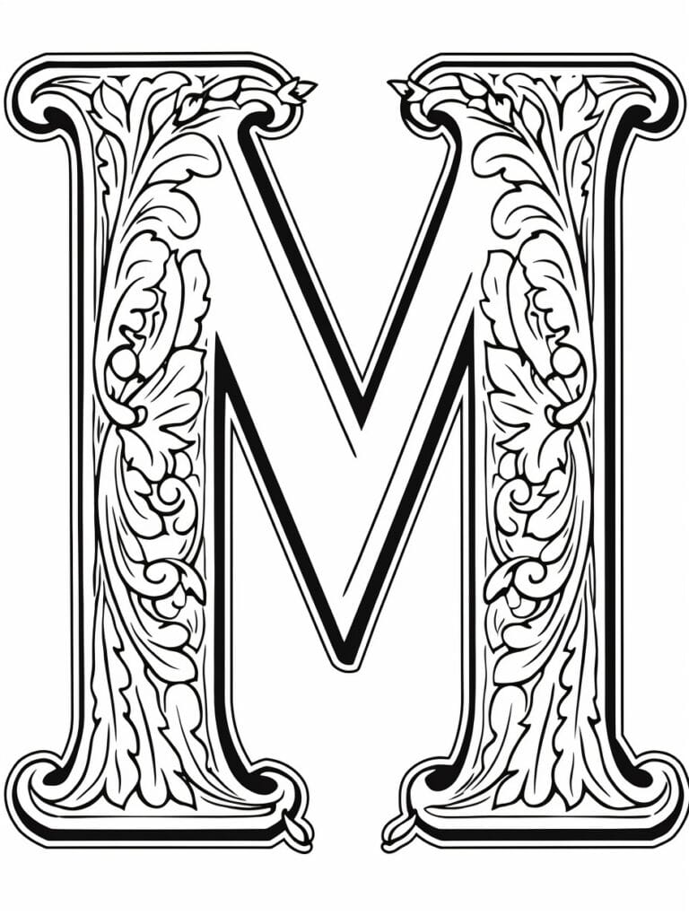 19 Disegni Lettera M Da Colorare: un magico viaggio nell'immaginazione