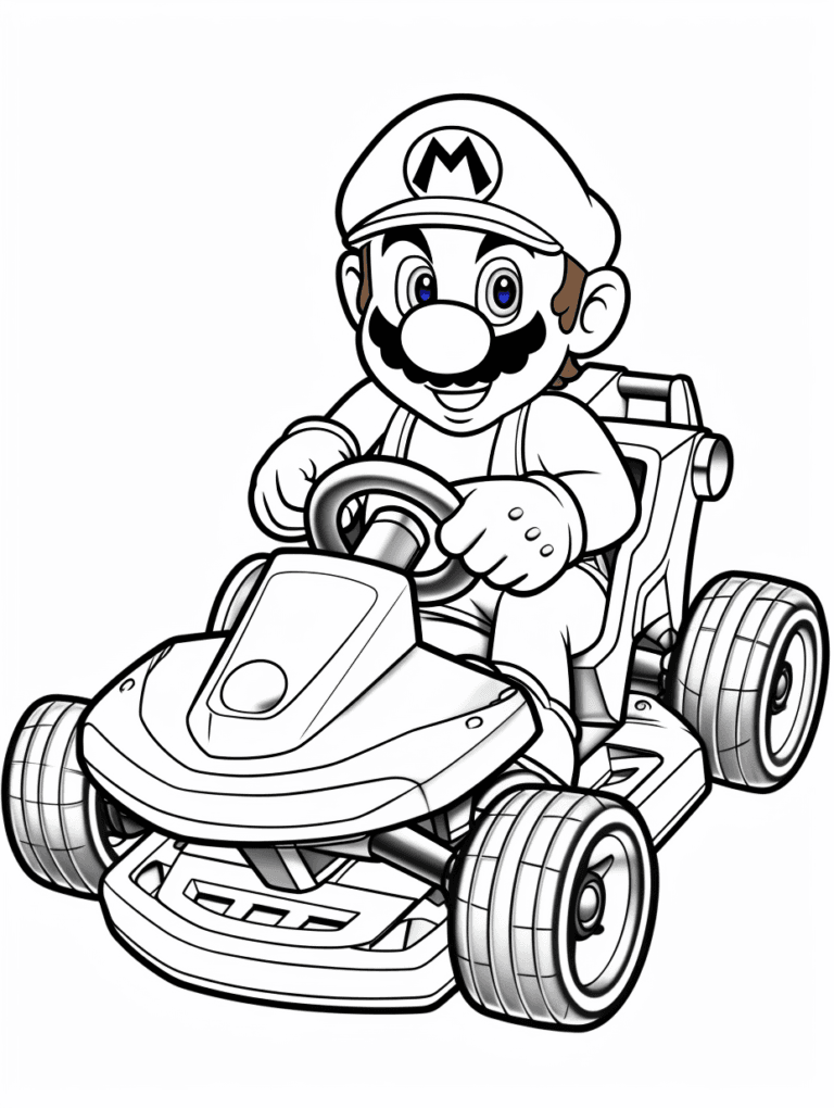 15 Dibujos De Mario Kart Para Colorear ¡acércate A Un Camino Arcoíris De Diversión
