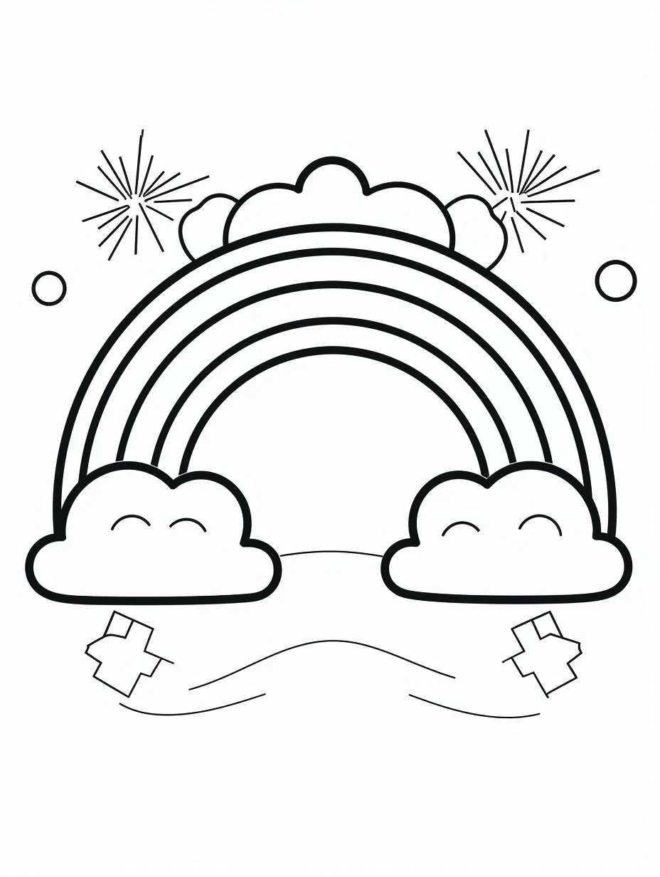 Rainbow Coloring Pages For Adults Free Printable Rainbow Coloring