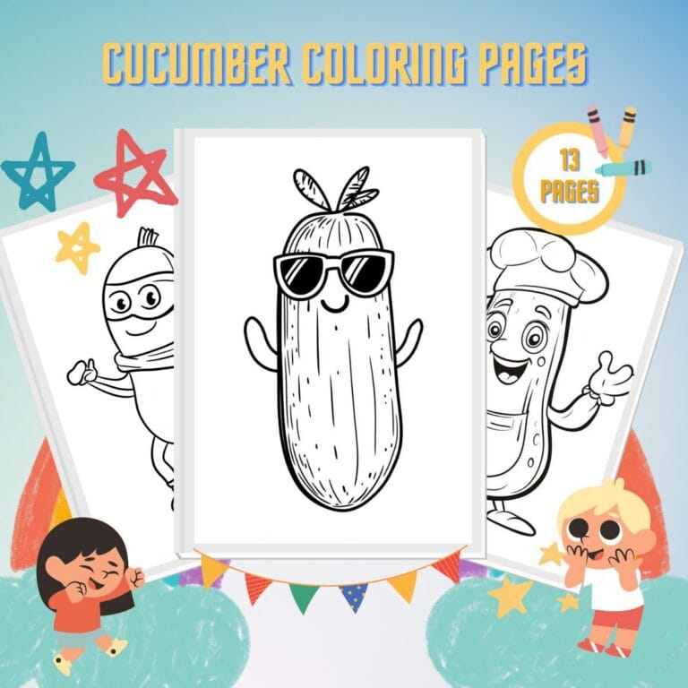 14 Cucumber Coloring Pages: Grow A Veggie Wonderland!