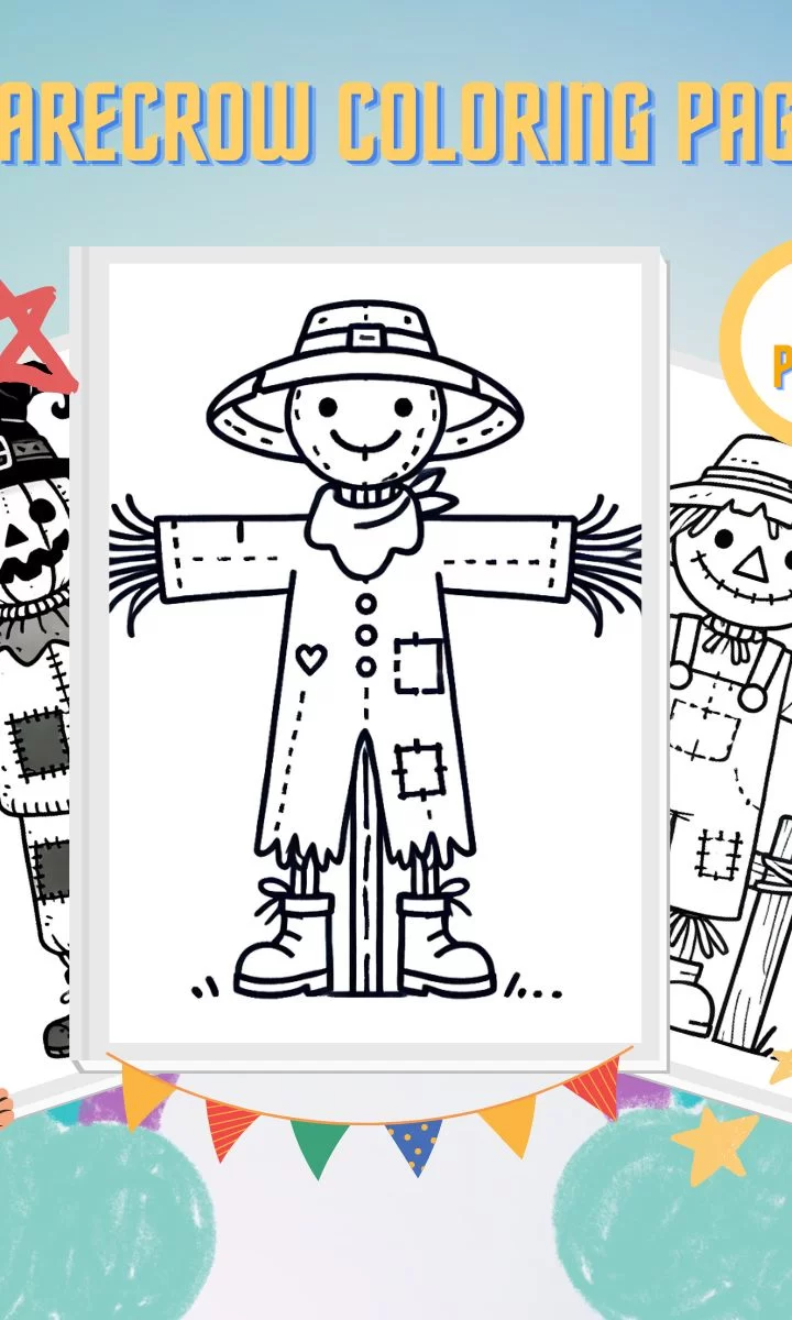 Pages à Colorier D'épouvantail Imprimables