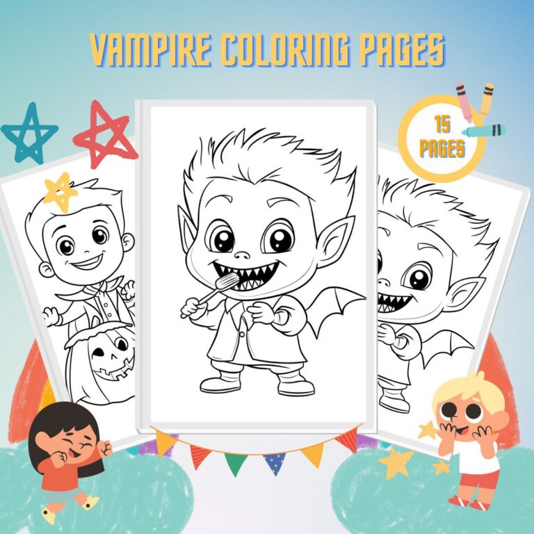 16 Vampire Coloring Pages: Free Printables PDF