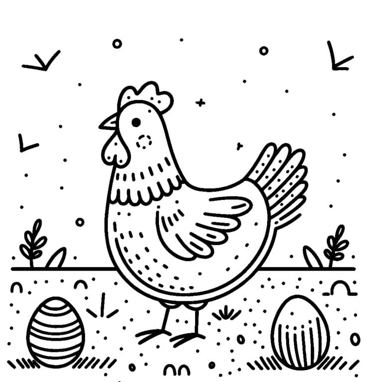 16 disegni di pollo da colorare: divertenti stampe gratuite per bambini!