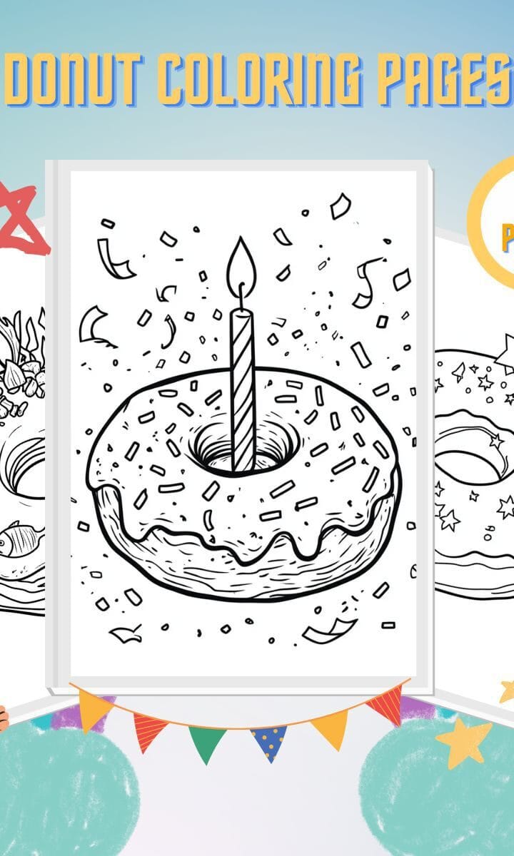 Donut Coloring Pages