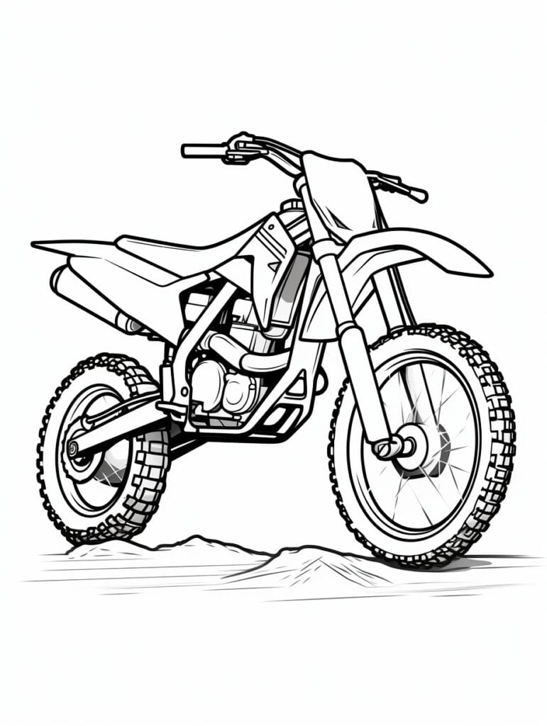 19 disegni moto da cross da colorare | Download gratuito e pintables