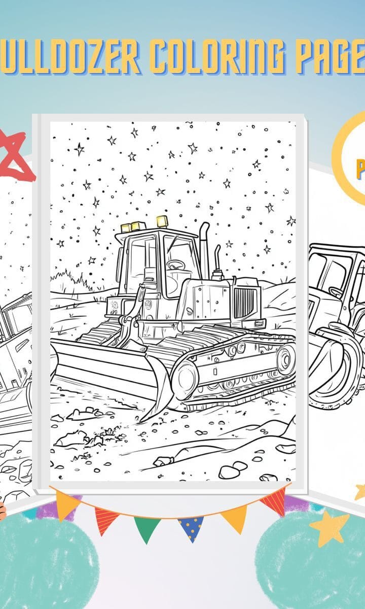 Bulldozer da colorare