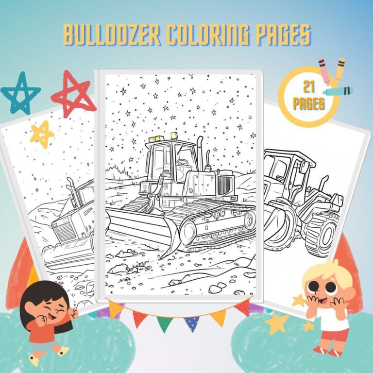 22 Bulldozer Coloring Pages - Fun, PDF Printable For Kids