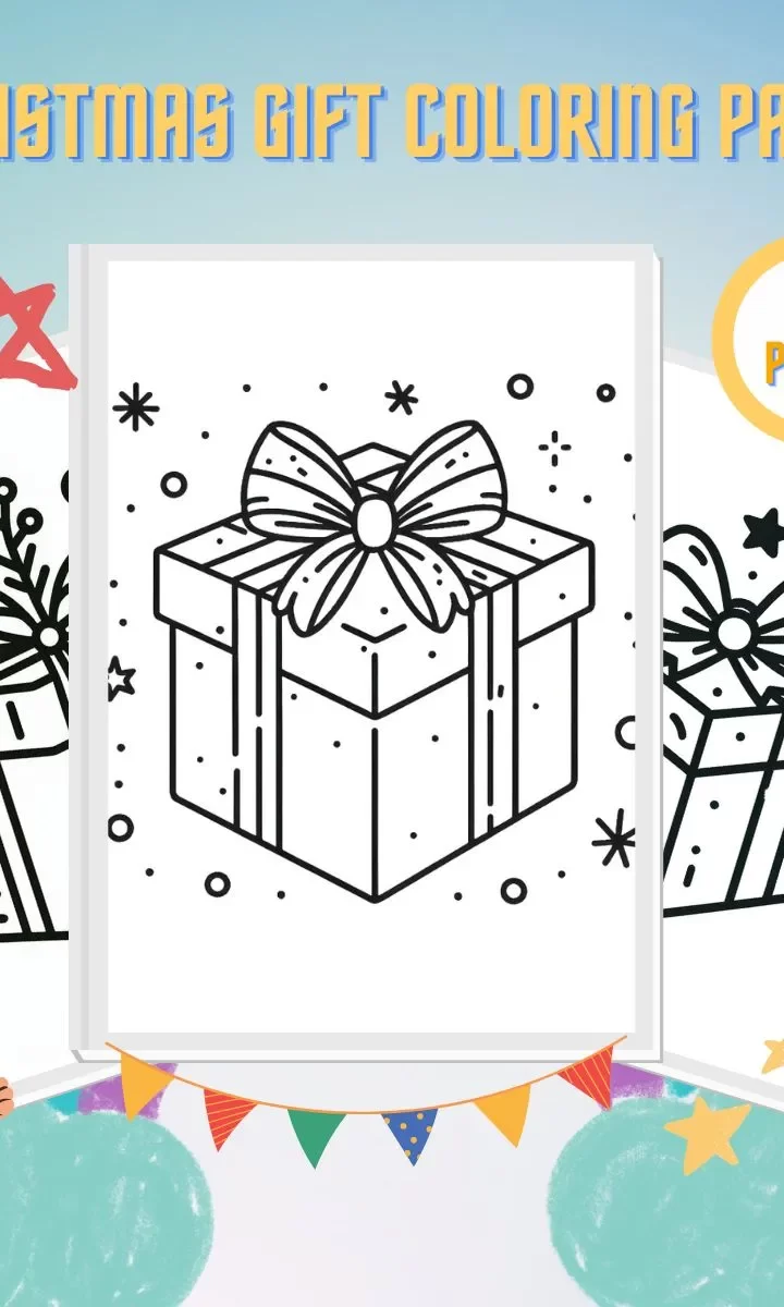 Gambar Mewarnai Hadiah Natal