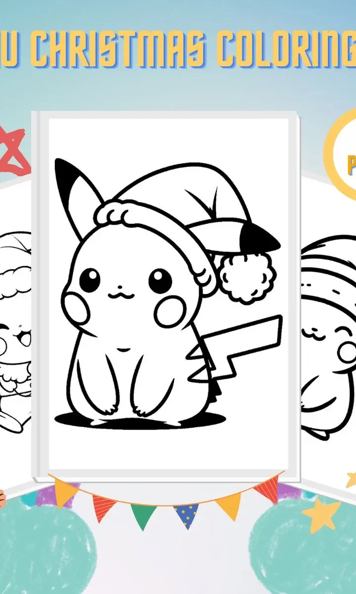 Pikachu Christmas Coloring Pages