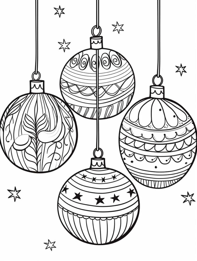 37 Christmas Balls Coloring Pages - Download & Print Now