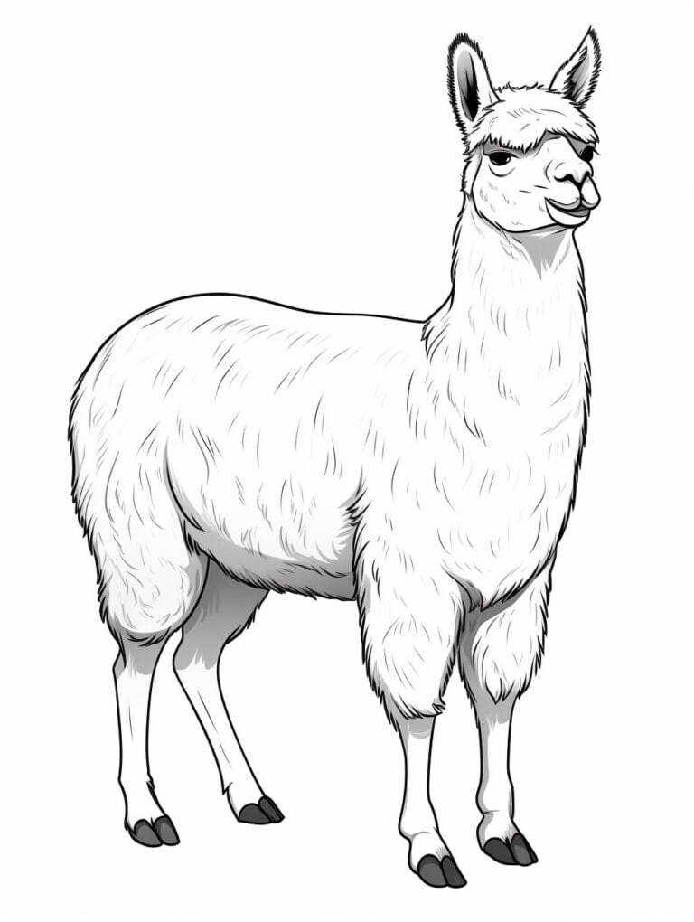 21 dibujos de llama para colorear para niños | Imprimibles en PDF gratuitos
