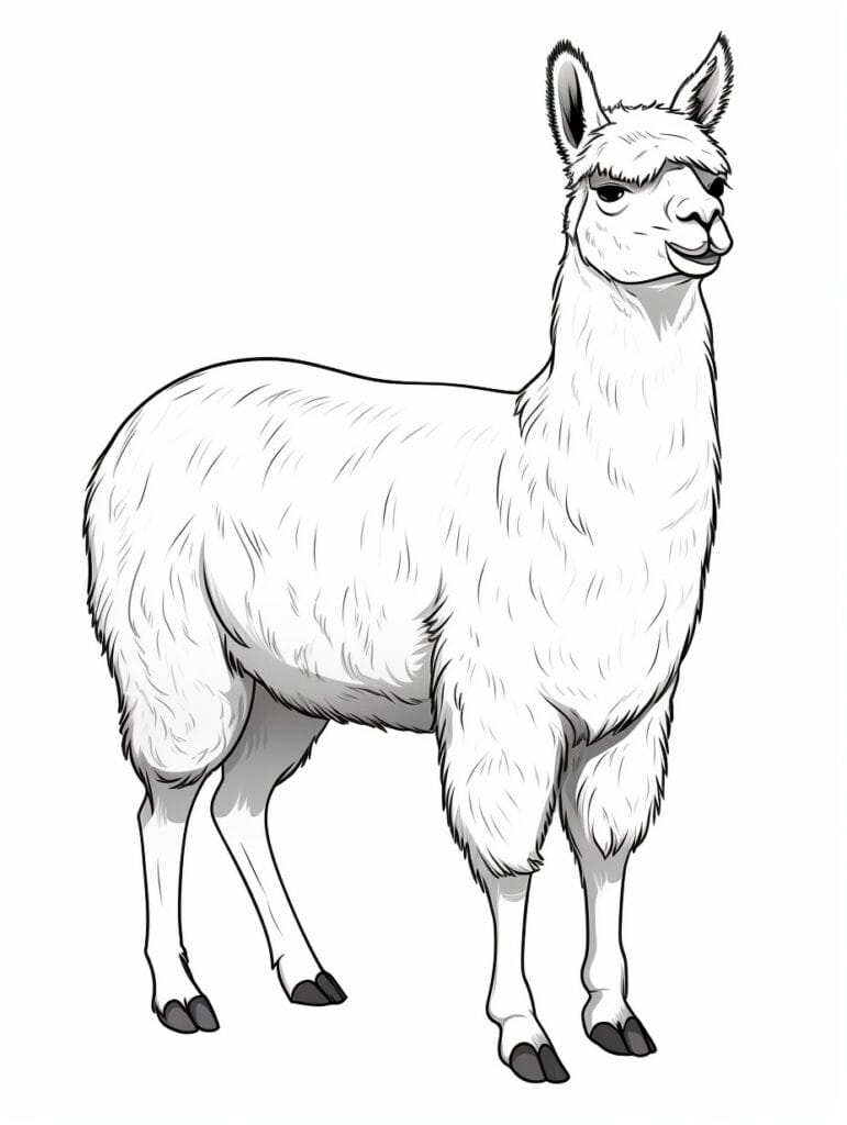 21 dibujos de llama para colorear para niños | Imprimibles en PDF gratuitos