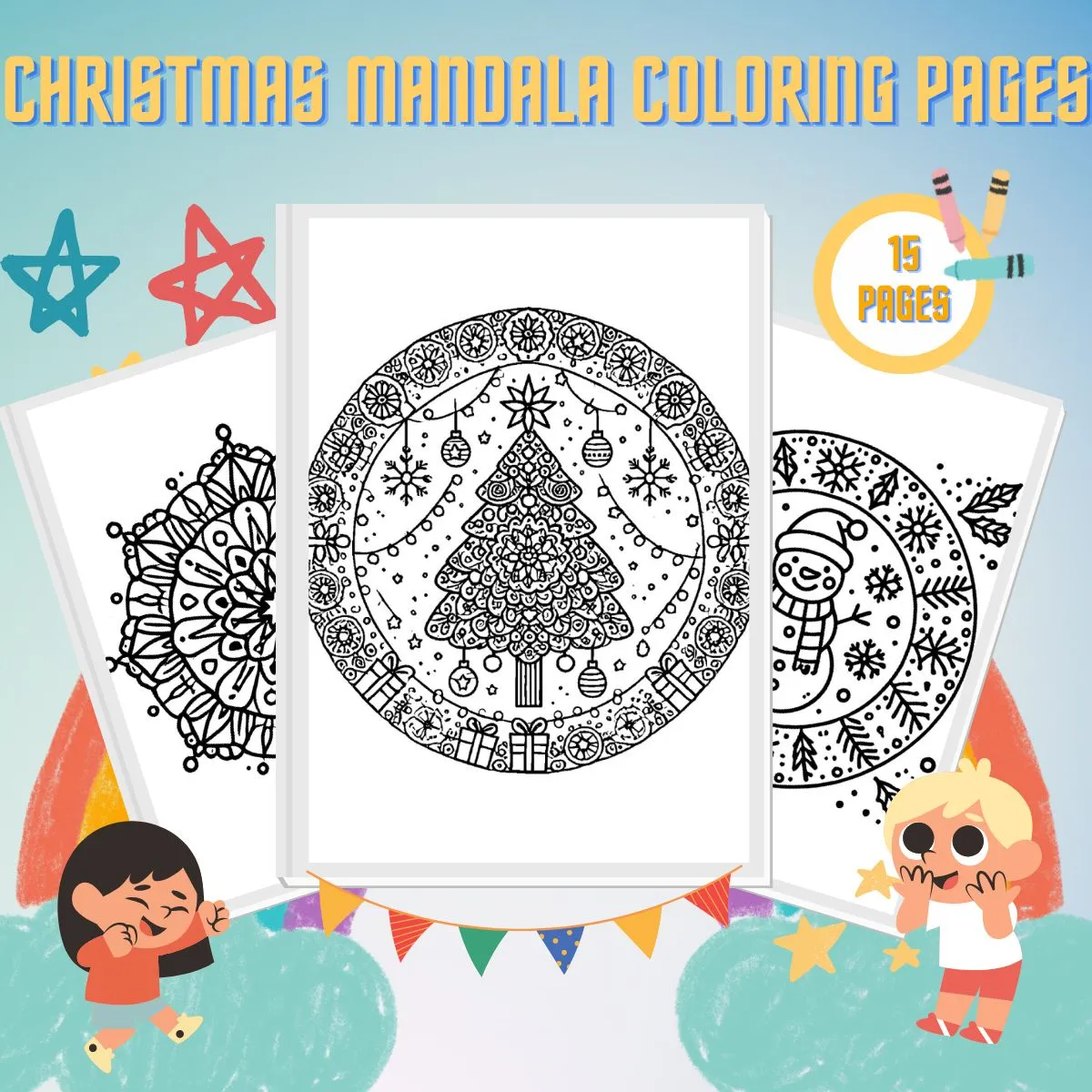 15 Christmas Mandala Coloring Pages - SSColoring.com
