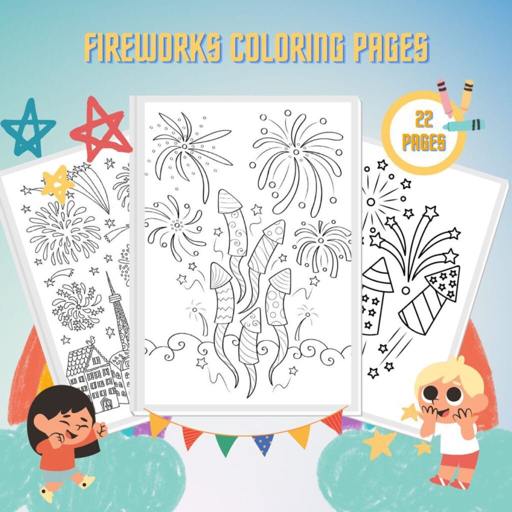 22 Fireworks Coloring Pages - Free PDF Printable Designs