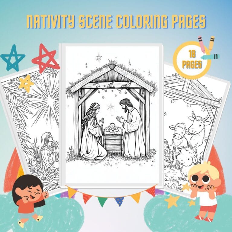 18 Nativity Scene Coloring Pages - Free PDF Printables