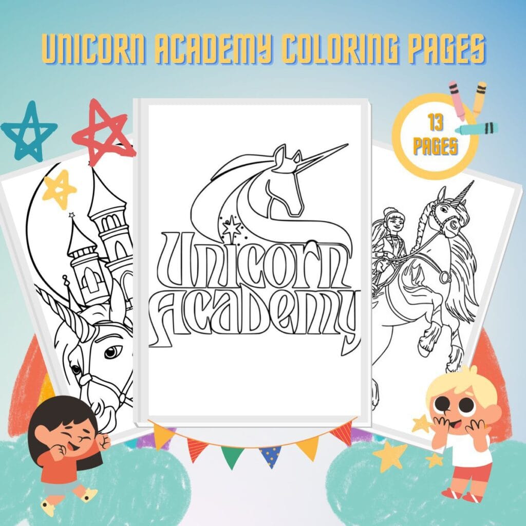 13 Unicorn Academy Coloring Pages - Magical Fun For Kids