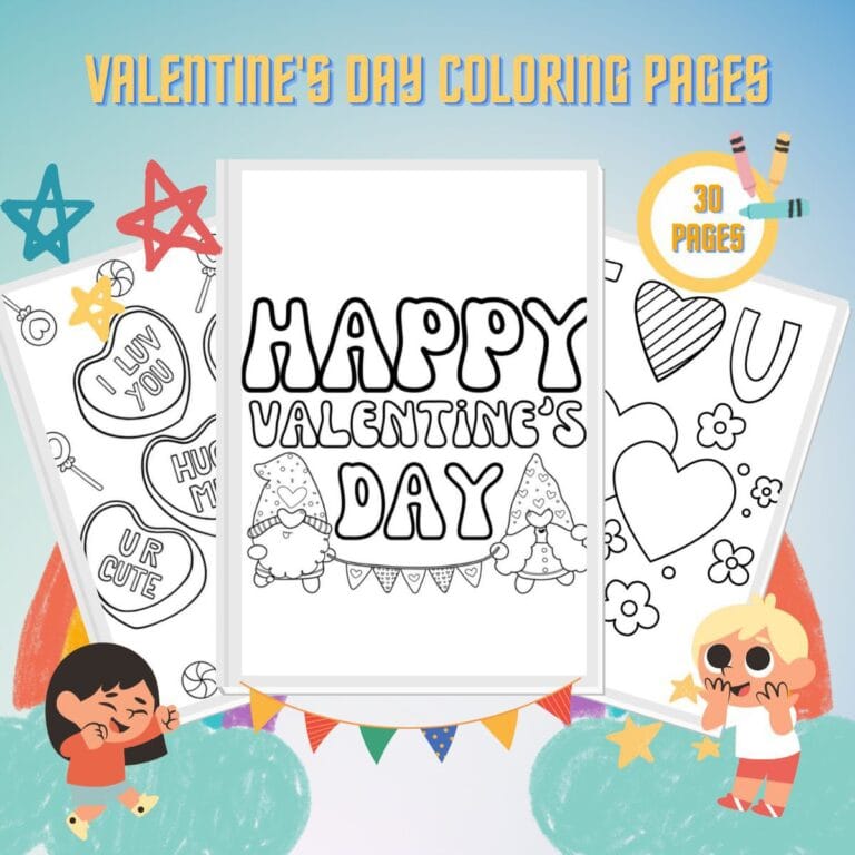 30 dibujos San Valentín para colorear: archivos PDF imprimibles gratuitos