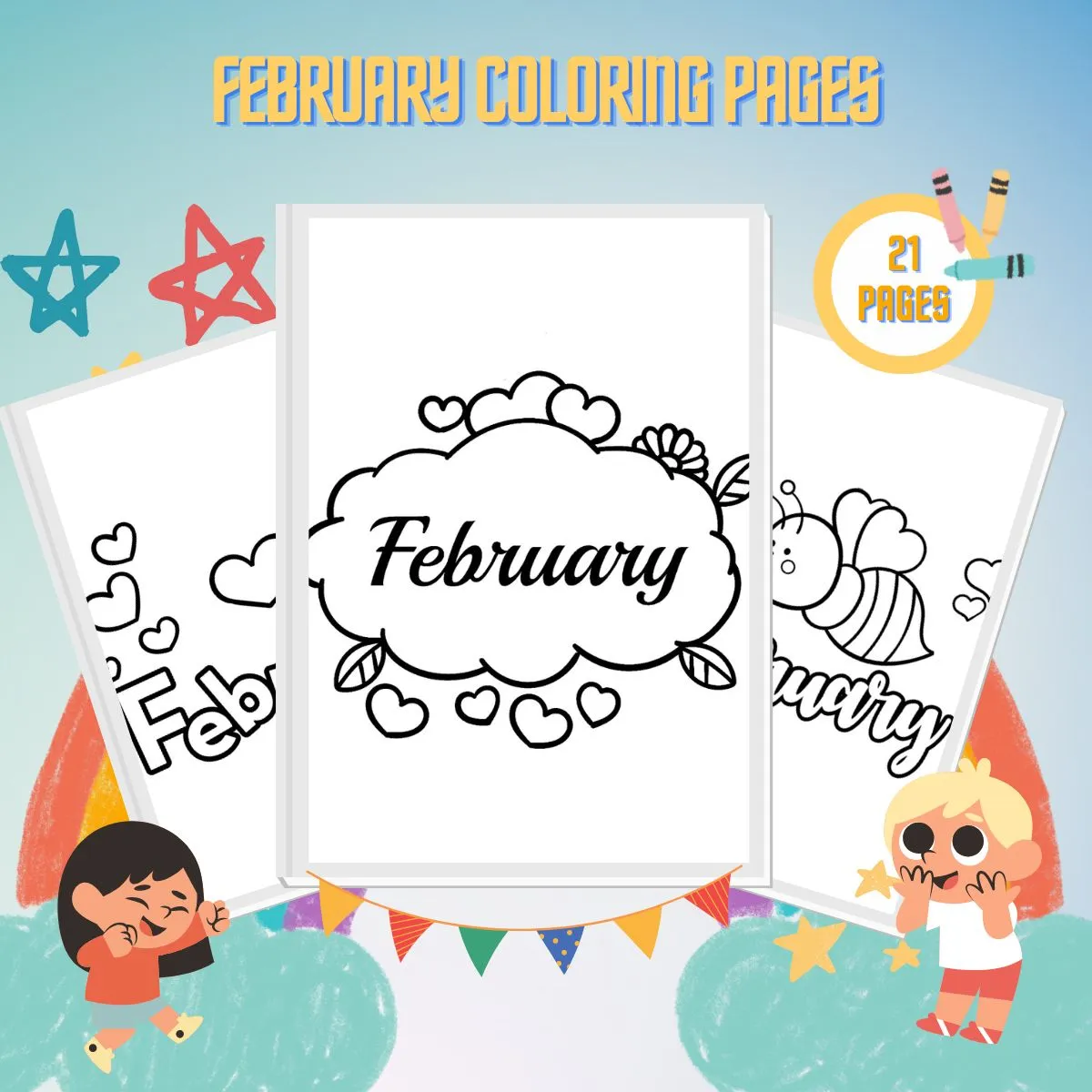 21 Febrero para colorear - Descarga gratuita | SSColoring.com