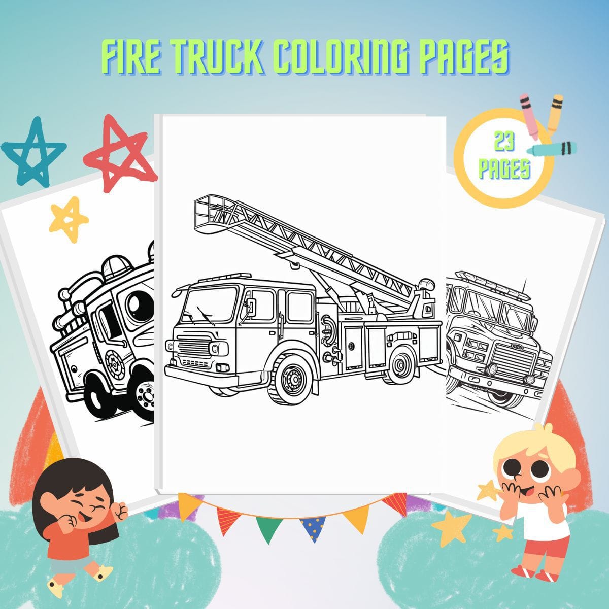 23 Fire Truck Coloring Pages - Fun PDF Printables For Kids