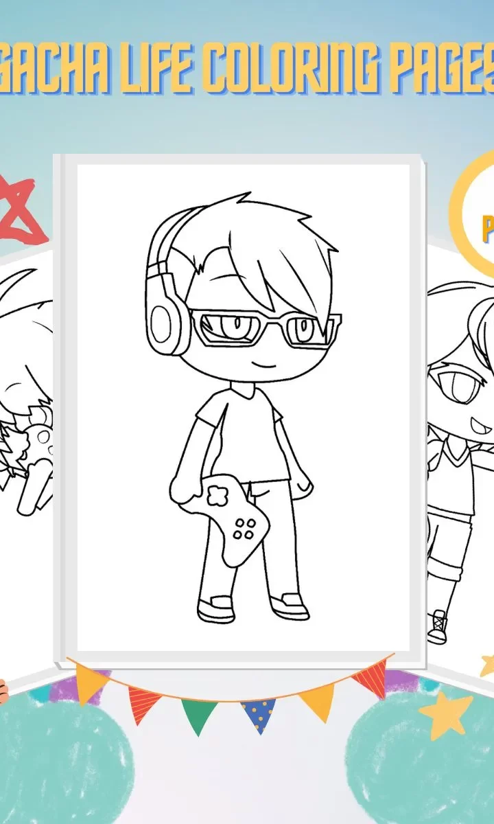 Gacha Life kleurplaat